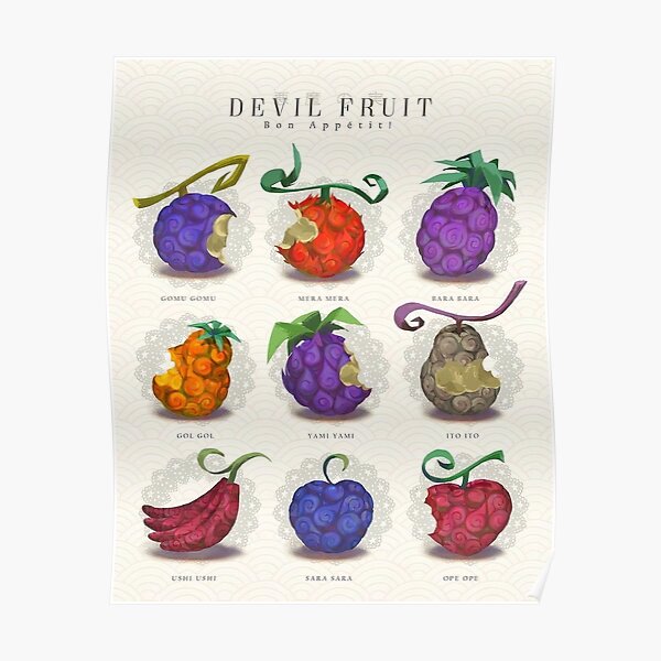 " Devil Fruit One" Poster for Sale by myersjes | Redbubble