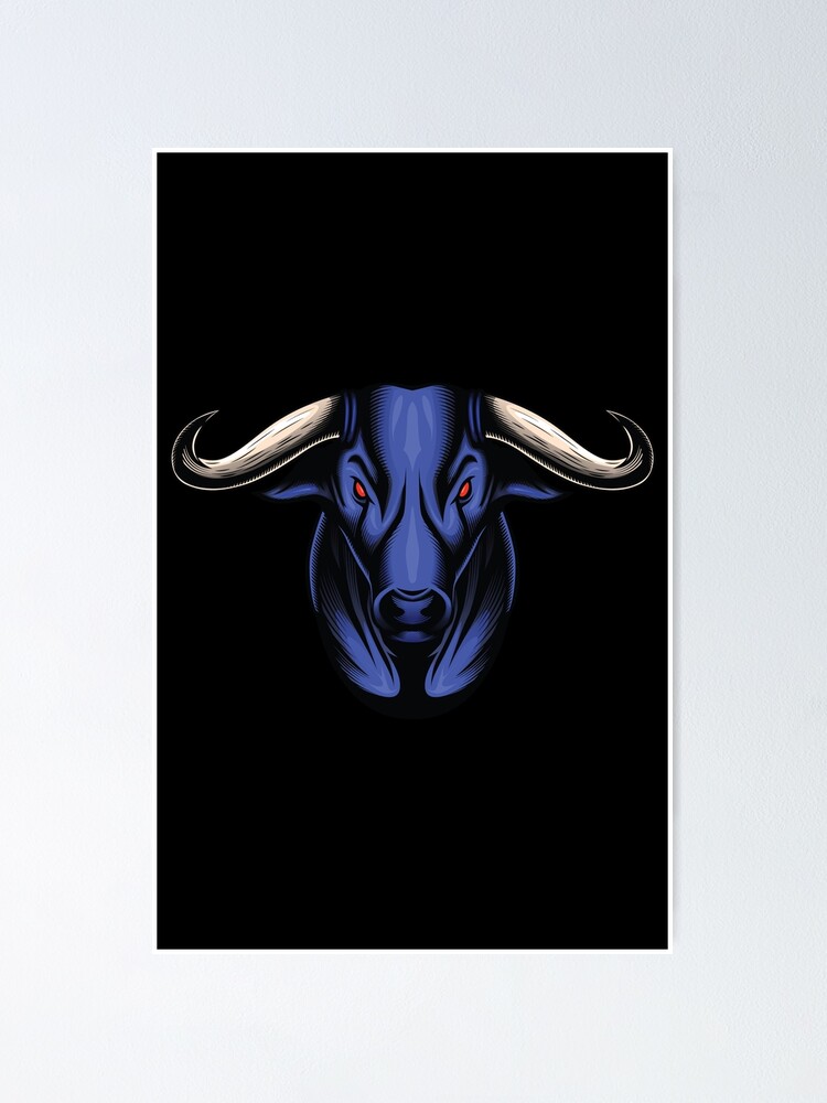 "Scary Angry Bull Graphic Design" Poster for Sale by DANIELXY | Redbubble