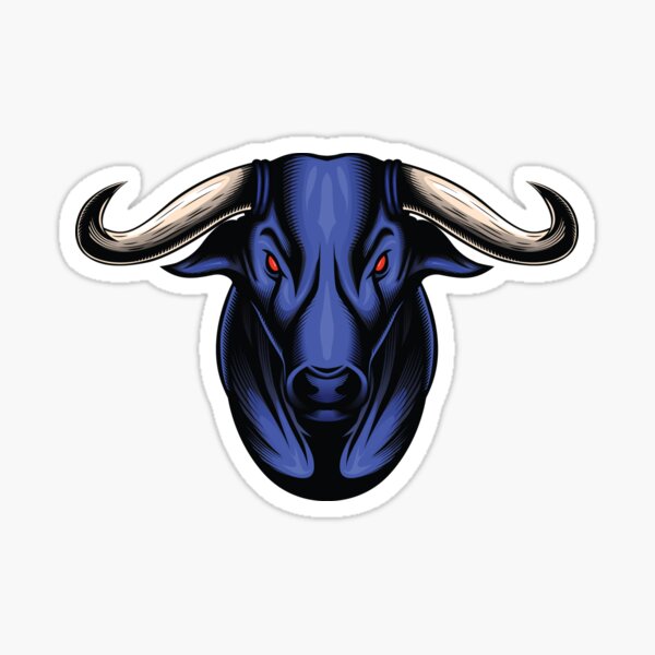 "Scary Angry Bull Graphic Design" Sticker for Sale by DANIELXY | Redbubble