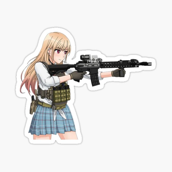 "Army Girl with Gun" Sticker for Sale by bazooka44 | Redbubble