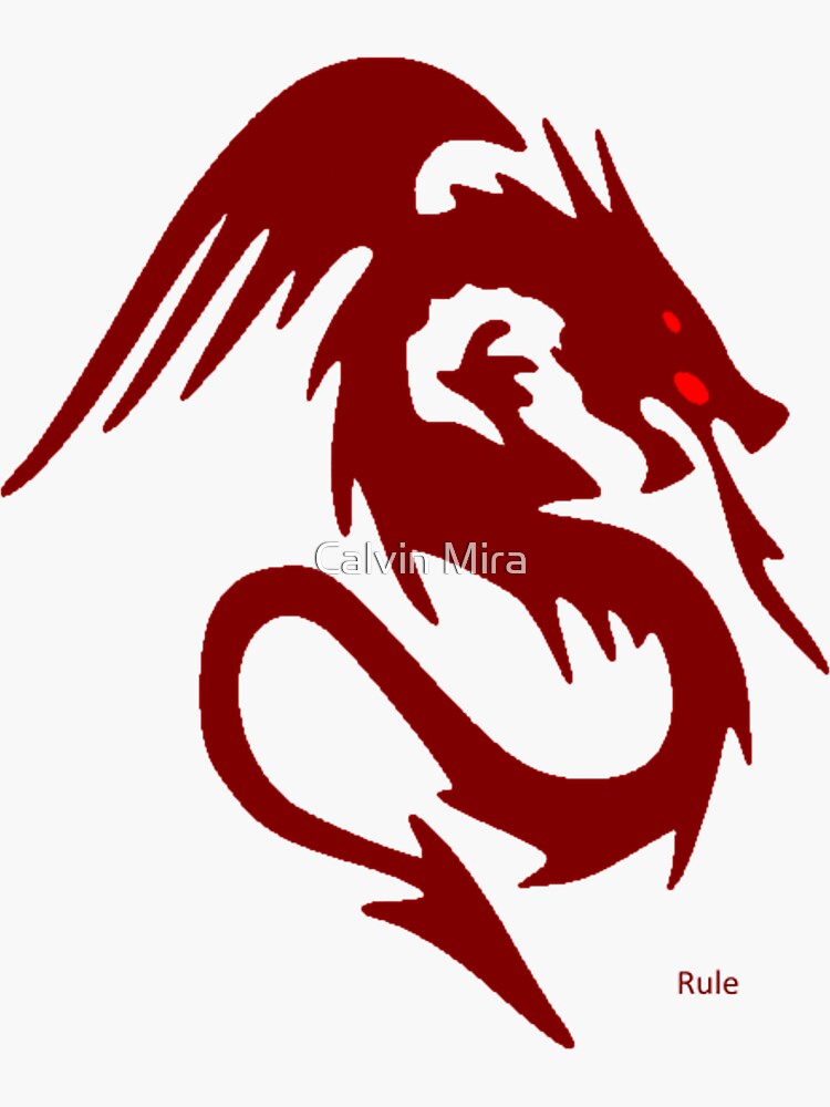 "Dragon: t-shirts l Redbubble" Sticker by Rule | Redbubble