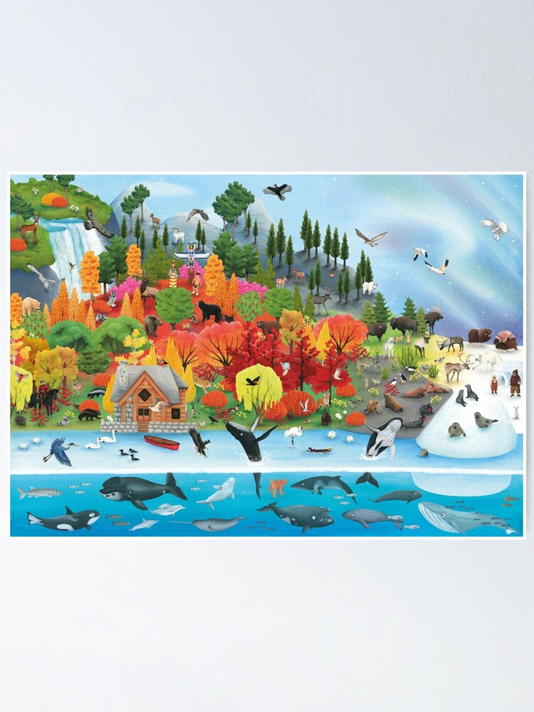 "Canada Wilderness Hidden Object" Poster by CorinnaArauner | Redbubble