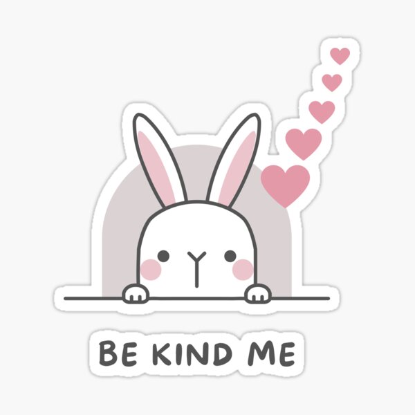 "HAPPY BUNNY " Sticker for Sale by MEWORD | Redbubble