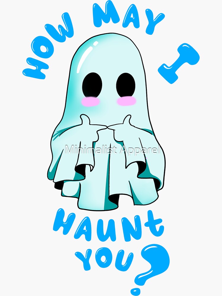 "Cute haunting ghosty" Sticker for Sale by Artisticooart | Redbubble
