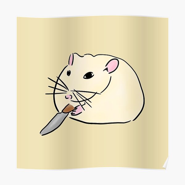 "Hamster with knife" Poster for Sale by personpotato | Redbubble