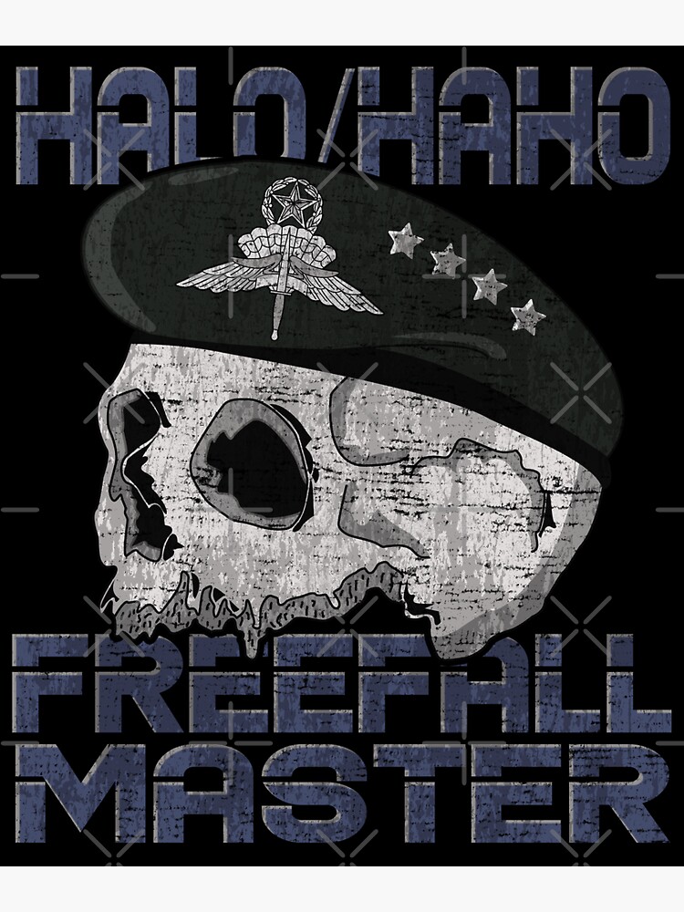 "Military Freefall Master Parachutist Halo Haho #2788" Sticker for Sale ...