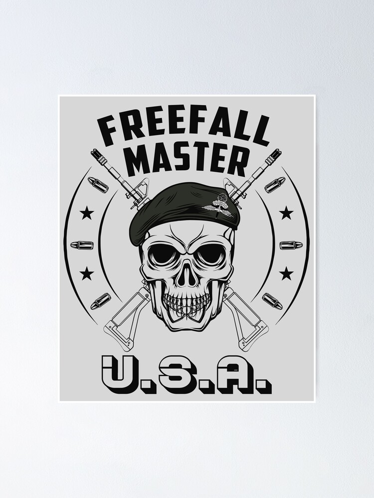 "Military Freefall Master Parachutist Halo Haho #2789" Poster for Sale ...