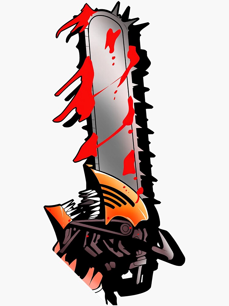 "Chainsawman Head" Sticker for Sale by JulieJohnson99 | Redbubble