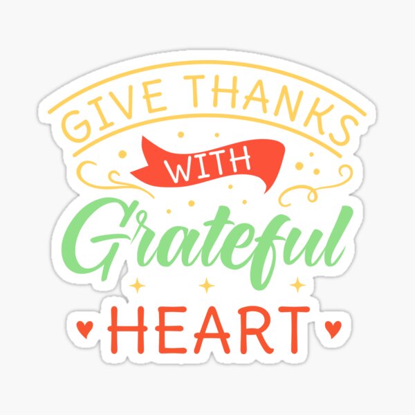 "Give Thanks with Grateful Heart Inspiration handwritten lettering ...