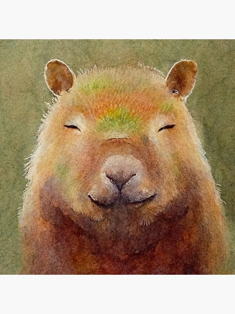 "Calm Capybara" Poster for Sale by recollectionsv | Redbubble