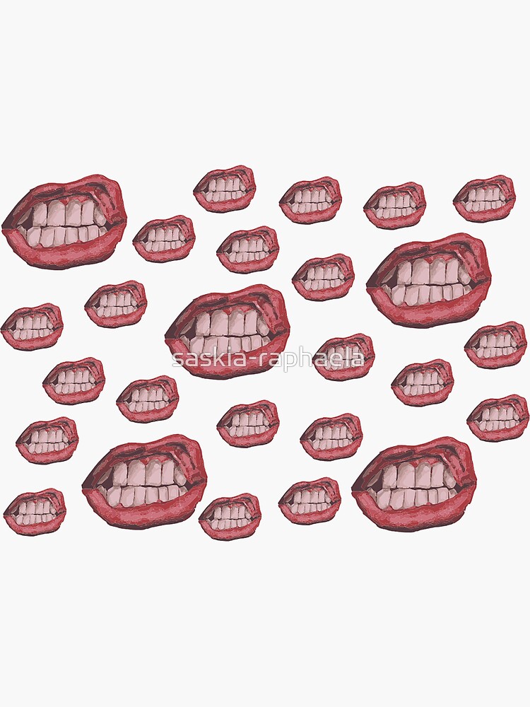 "Mouth template" Sticker by saskia-raphaela | Redbubble