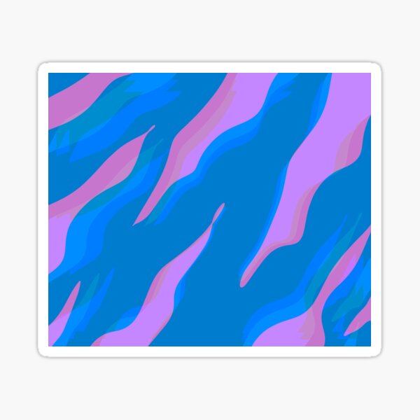 "Zebra Print Multicolor Neon Blue, Neon Blue, Lilac, Blue Tones And ...