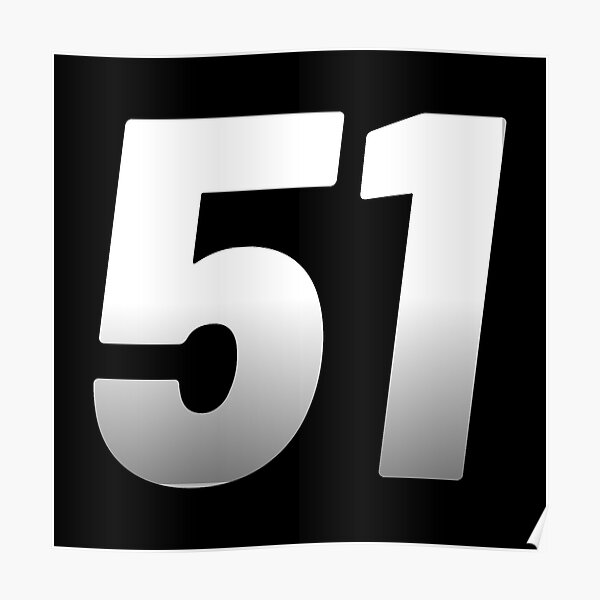 "Racing Number 51" Poster for Sale by dennystee | Redbubble