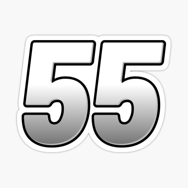 "Racing Number 55" Sticker for Sale by dennystee | Redbubble