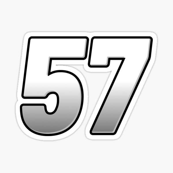 "Racing Number 57" Sticker for Sale by dennystee | Redbubble