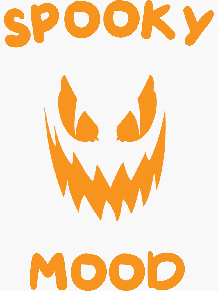 "Spooky Mood! / Halloween design" Sticker for Sale by Gwydionss | Redbubble