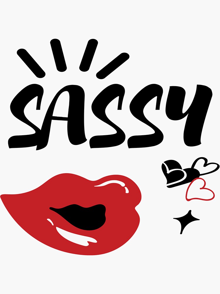 "Sassy adorable cute lips emoji quote" Sticker for Sale by funcrast ...