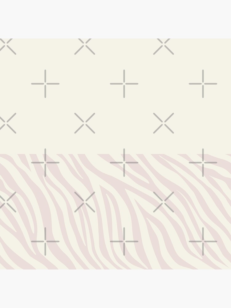 "White Horizontal Split and Pastel Pink Zebra Print " Poster for Sale ...