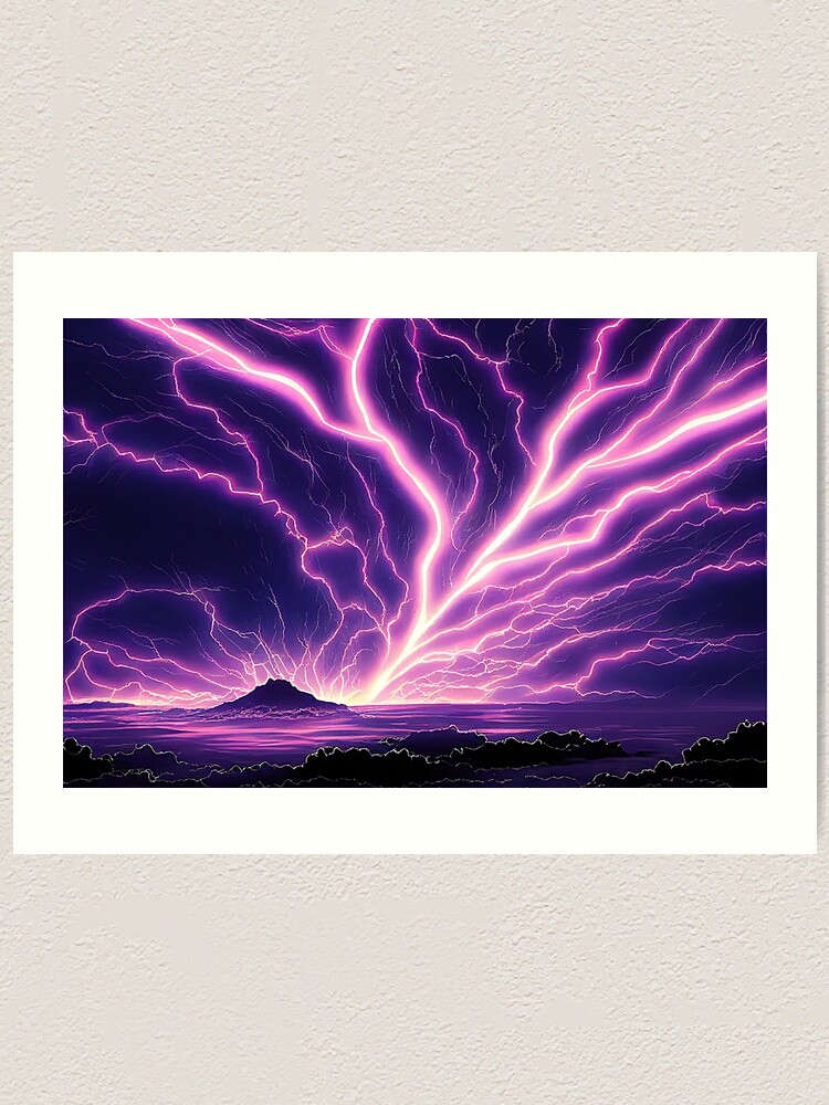 "Purple Electric Storm Landscape - Genshin Impact Symbol Element ...