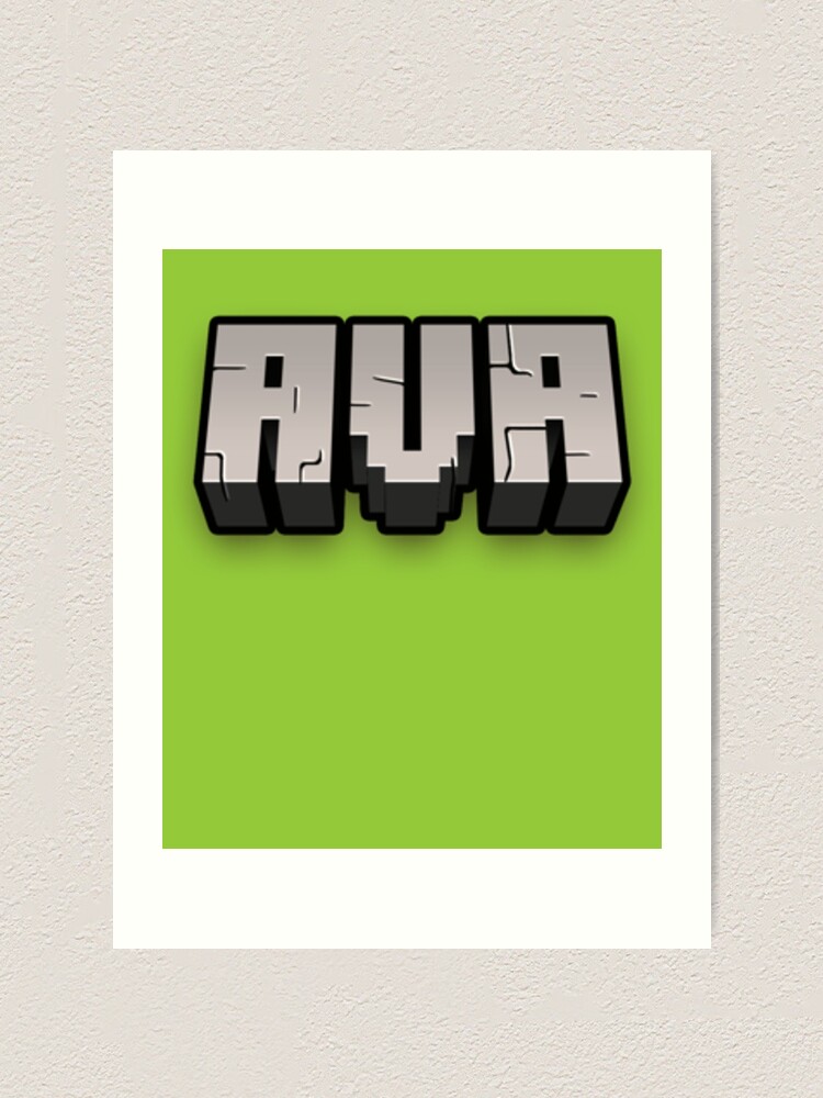 "Ava - Minecraft Nametag - Ava Minecraft Name Label" Art Print for Sale ...
