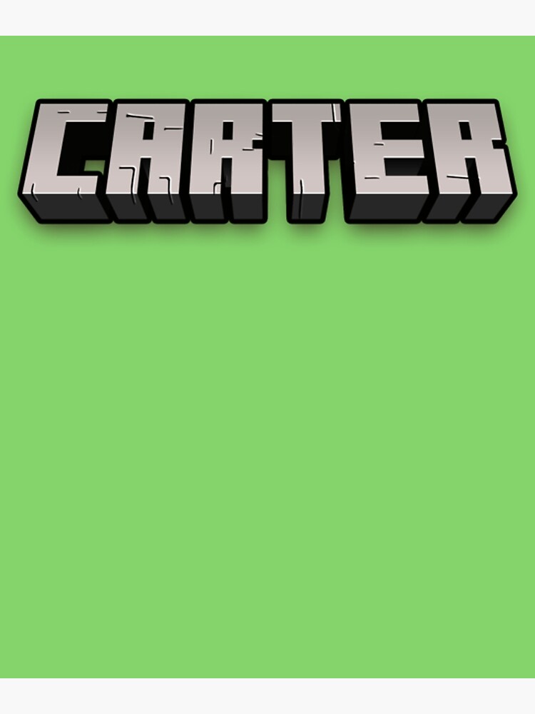 Póster «Carter - Etiqueta de nombre de Minecraft - Etiqueta de nombre ...