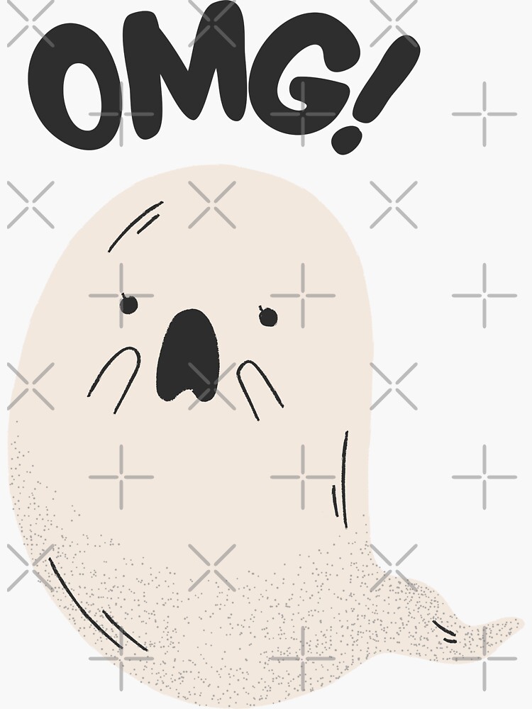"Oh my god ghost" Sticker for Sale by Jimsgreatloot | Redbubble