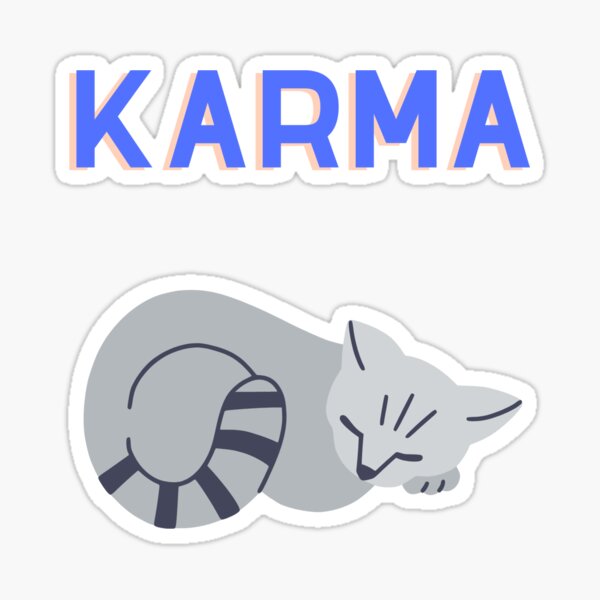 "Karma T-Shirt for Taylor Swift Fans and Cat Lovers" Sticker for Sale ...