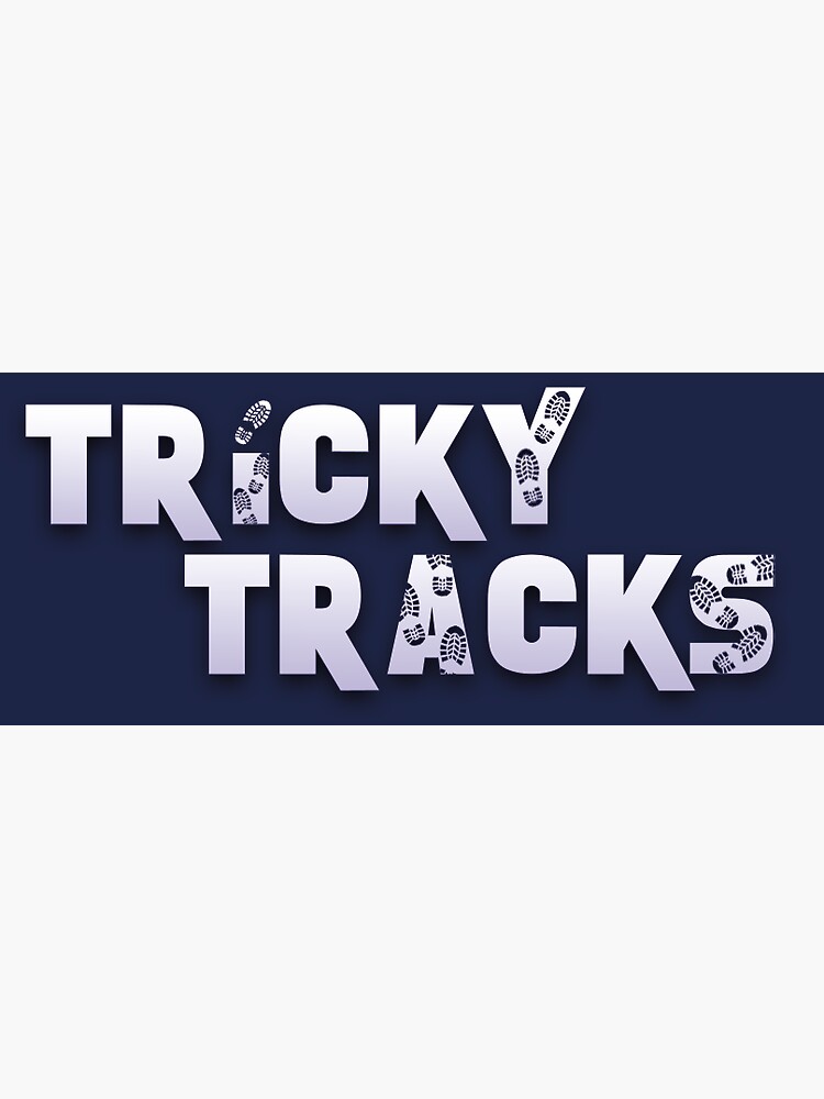 "Tricky Tracks logo" Sticker for Sale by redwingrain | Redbubble