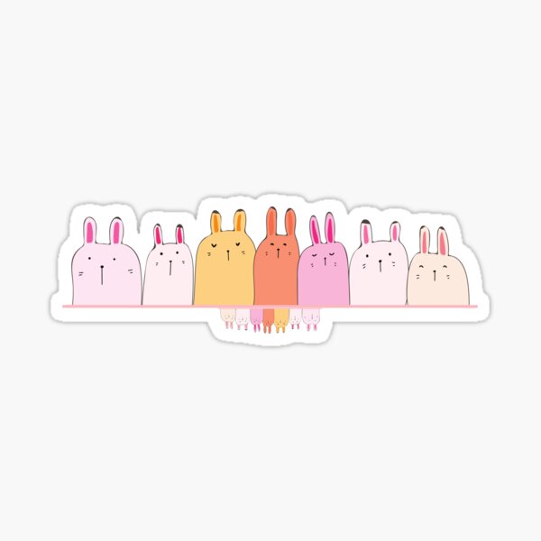 "Bunny Team." Sticker for Sale by nacidon | Redbubble
