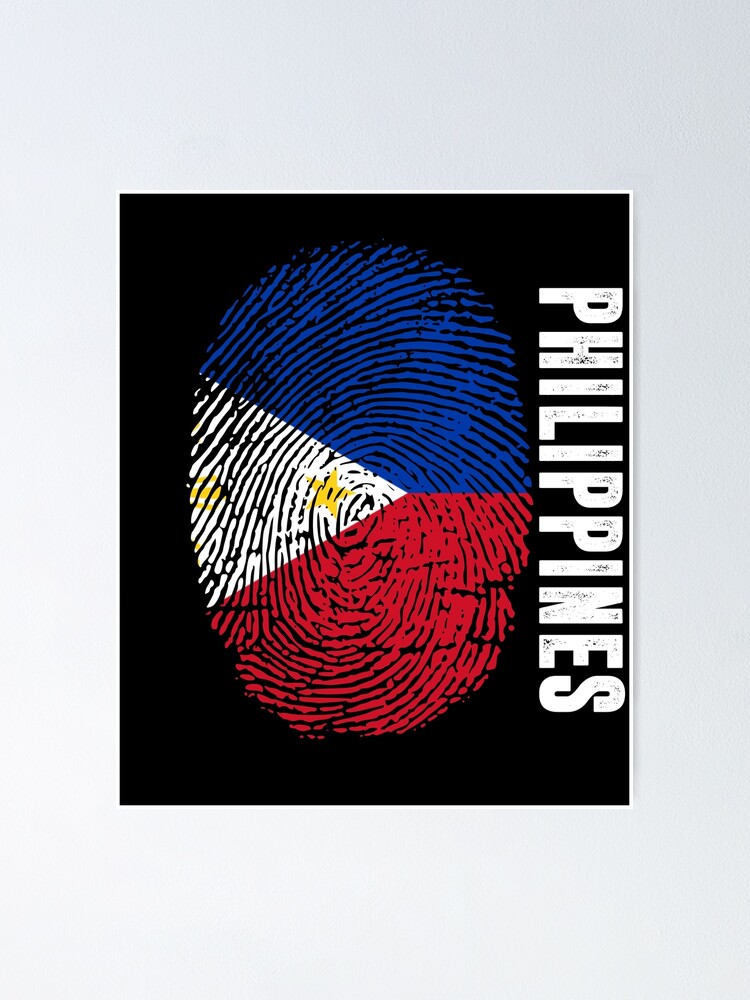"Philippines Flag Fingerprint DNA Filipino" Poster for Sale by ...