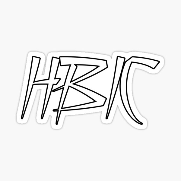 "HBIC retro letters " Sticker for Sale by artbyomega | Redbubble