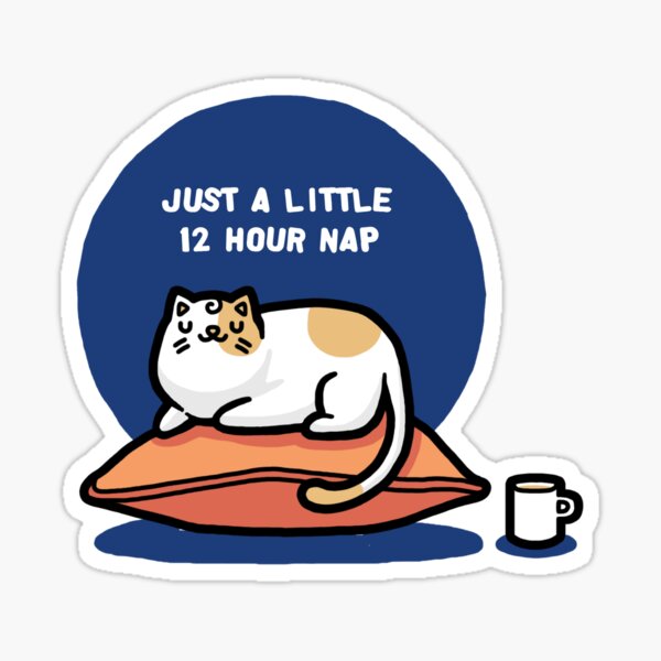 "Cat nap" Sticker by Randyotter | Redbubble