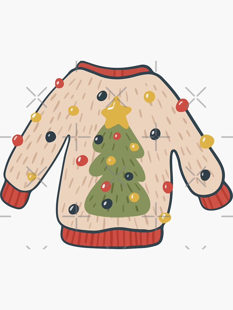 "ugly sweater " Sticker for Sale by cutedream | Redbubble