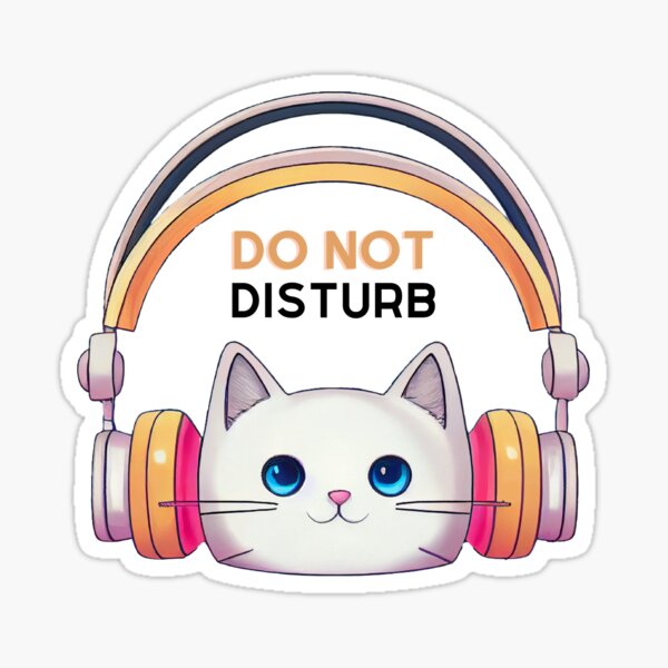 "Do not disturb this kitten" Sticker for Sale by ArTPerez | Redbubble