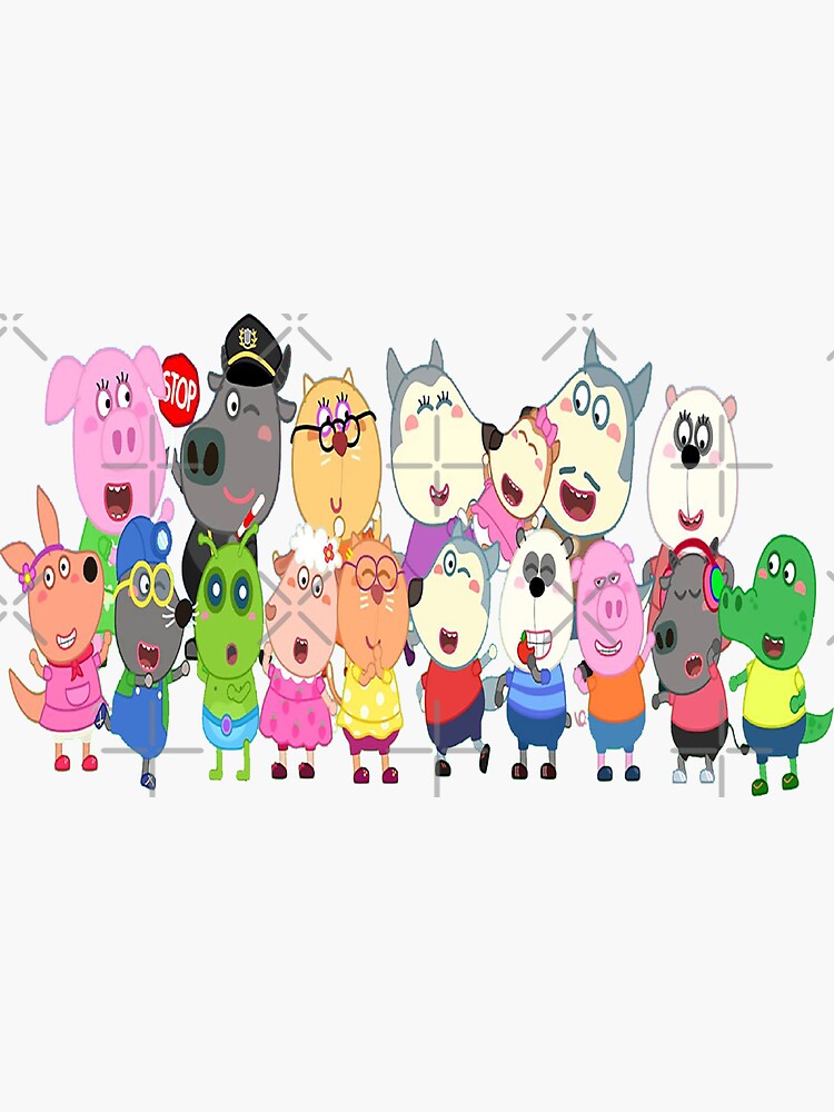 "Family wolfoo, funny wolfoo, cute wolfoo, wolfoo game" Sticker for ...