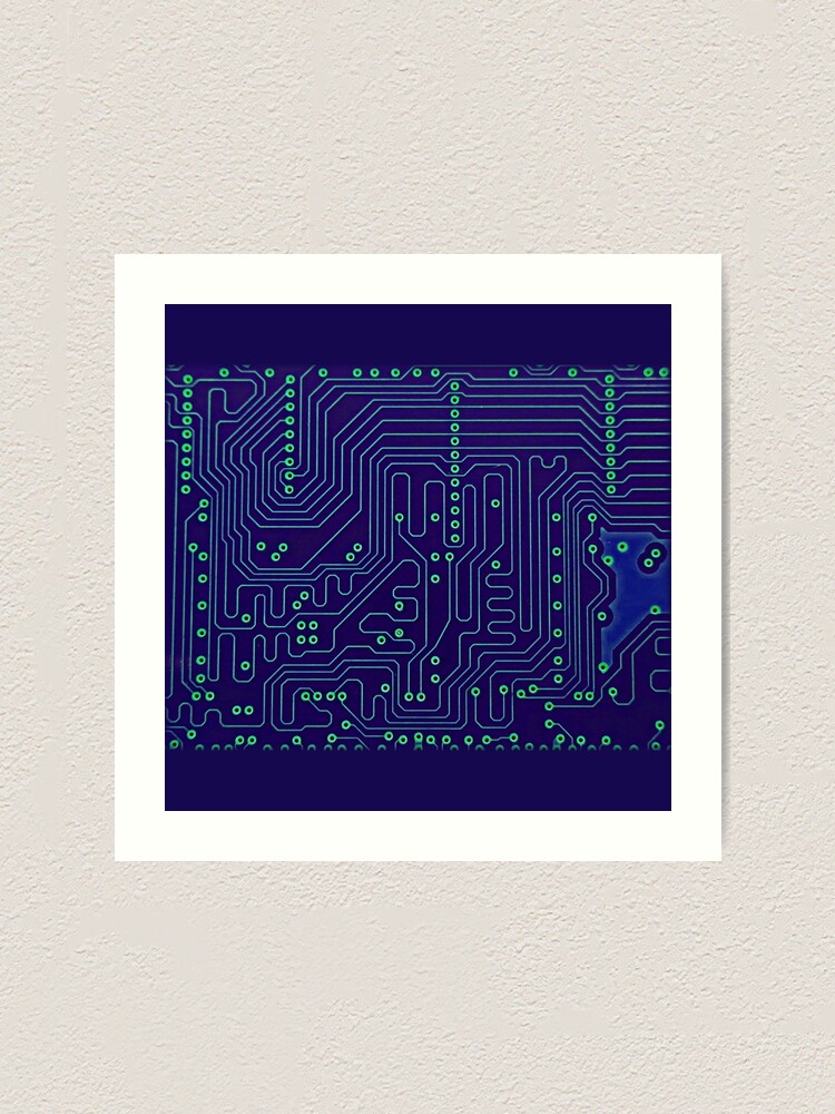 "Electronics Engineering | Circuit on PCB | Blue Printed Circuit Board | Digital Electronic" Art ...