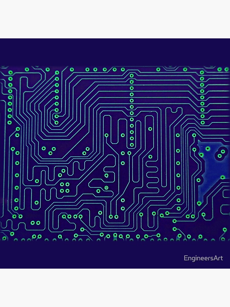 "Electronics Engineering | Circuit on PCB | Blue Printed Circuit Board | Digital Electronic" Art ...