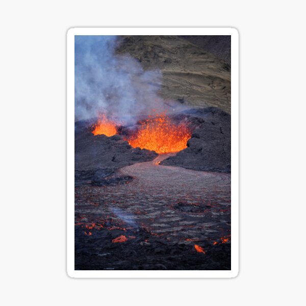 "Volcanic eruption in Iceland 2022" Sticker for Sale by elisainiceland ...
