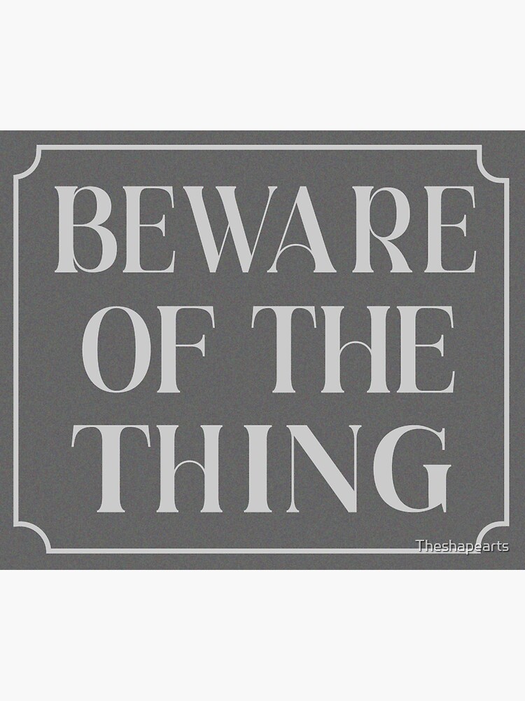 "Thing sign" Sticker for Sale by Theshapearts | Redbubble