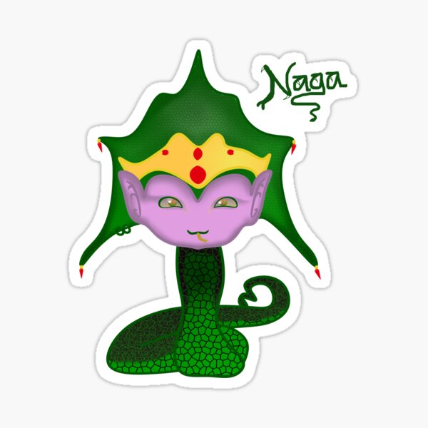"Alphabet of Monsters / Day 14 / Letter N / Naga" Sticker for Sale by ...