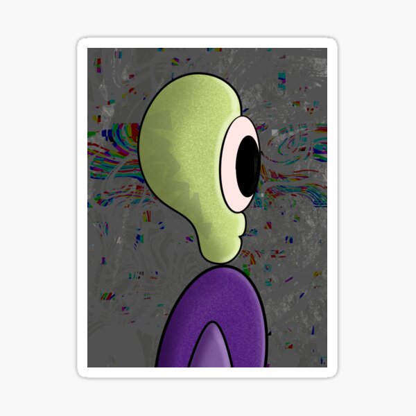 "Vegan Alien" Sticker for Sale by VeganAlienArt | Redbubble