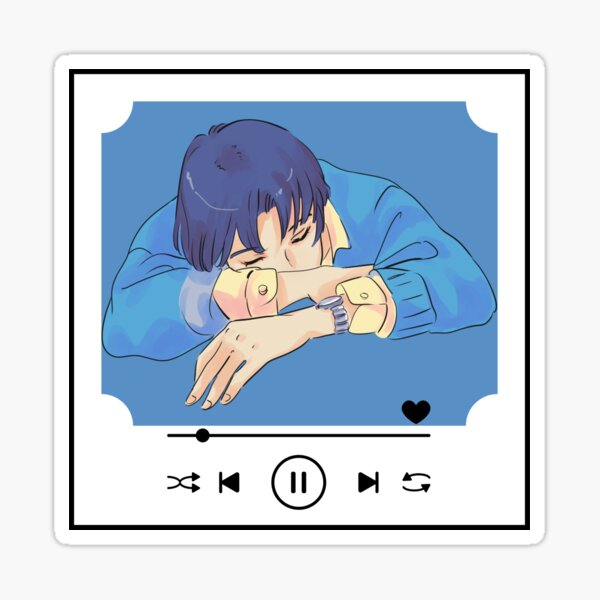 "Anime playlist Sticker" Sticker for Sale by AB-ARTS | Redbubble