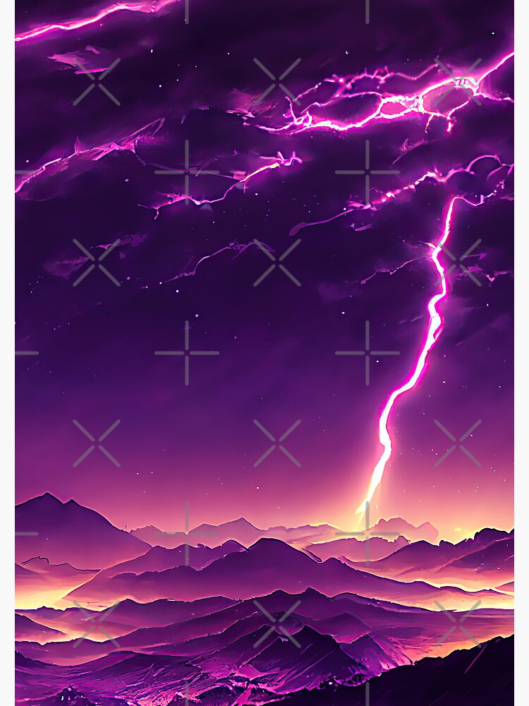 "Lightning Strike in the Mountains - Anime Landscape - Genshin Impact ...