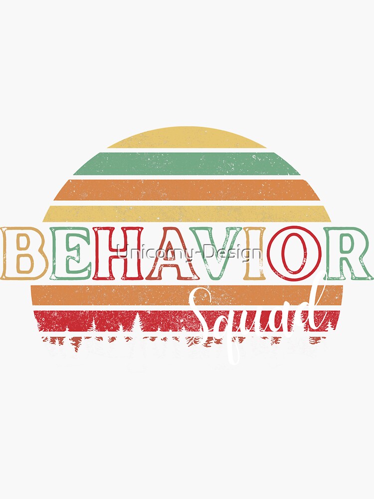 "BEHAVIOR SQUAD ABA Therapist RBT Therapy Behaviour Team Vintage Retro ...