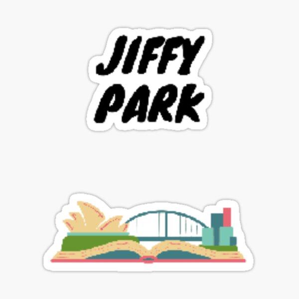 "Jiffy Park" Sticker for Sale by Fjure | Redbubble