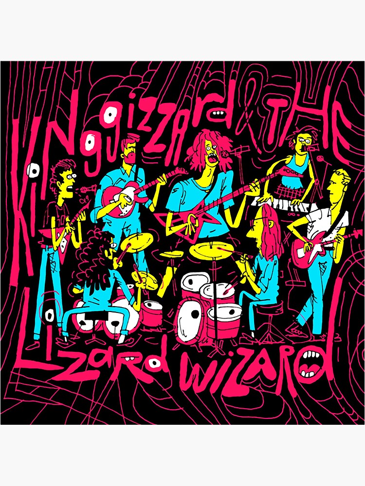 "King Gizzard &The Lizard Wizard - The Grim Reaper " Sticker for Sale ...