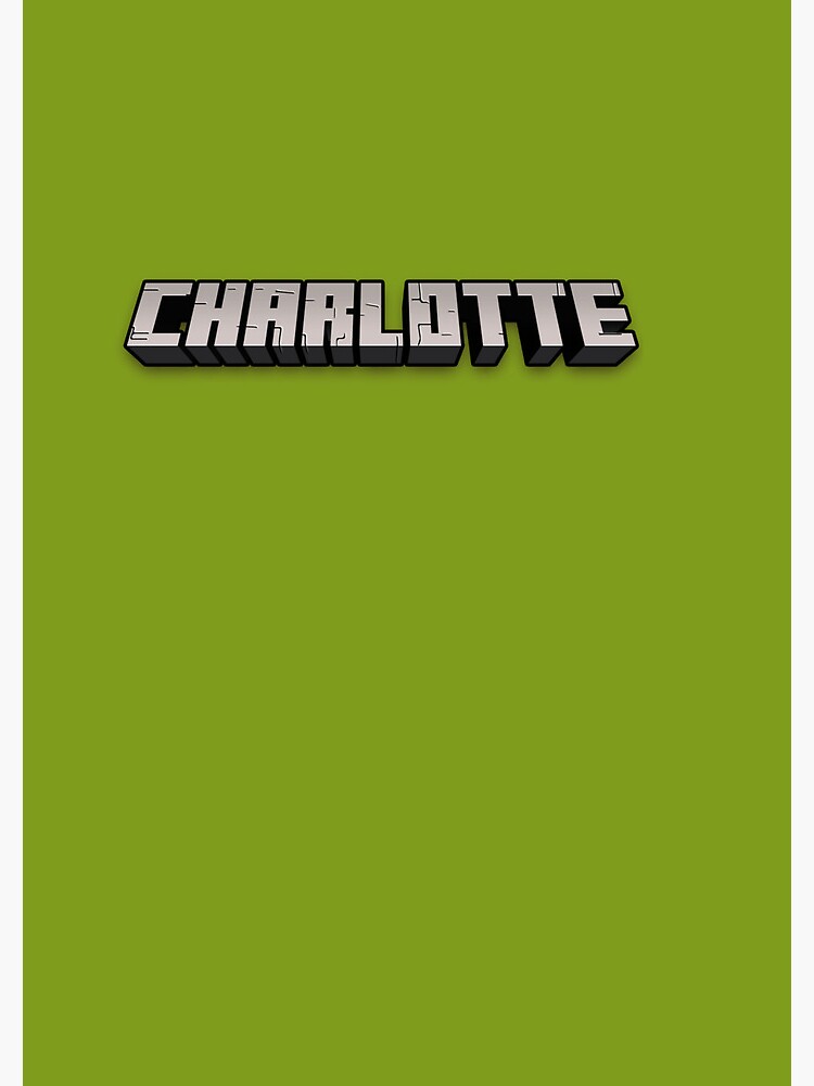 Cuaderno de espiral «Charlotte - Etiqueta de nombre de Minecraft ...