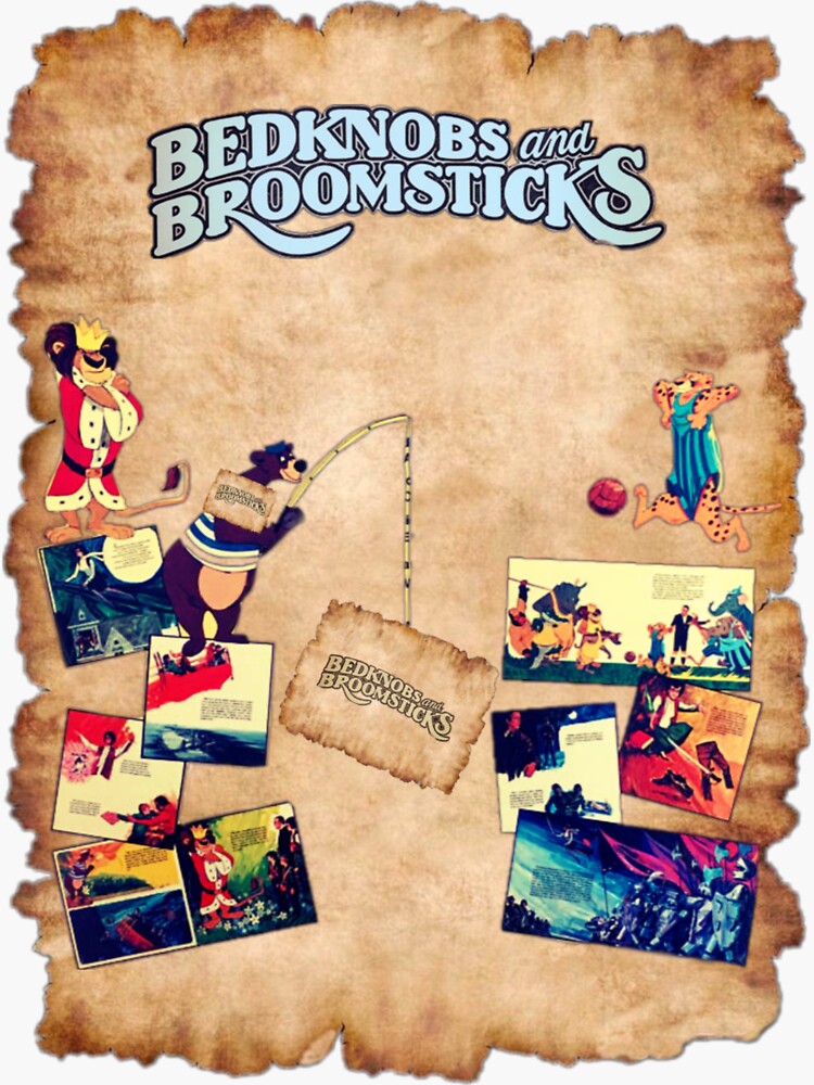 "bedknobs and broomsticks" Sticker for Sale by MrSameeraTop | Redbubble