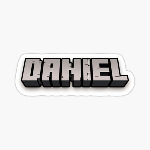 "Daniel - Minecraft Nametag - Daniel Minecraft Name Label" Sticker for ...