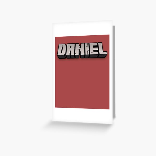 "Daniel - Minecraft Nametag - Daniel Minecraft Name Label" Greeting ...